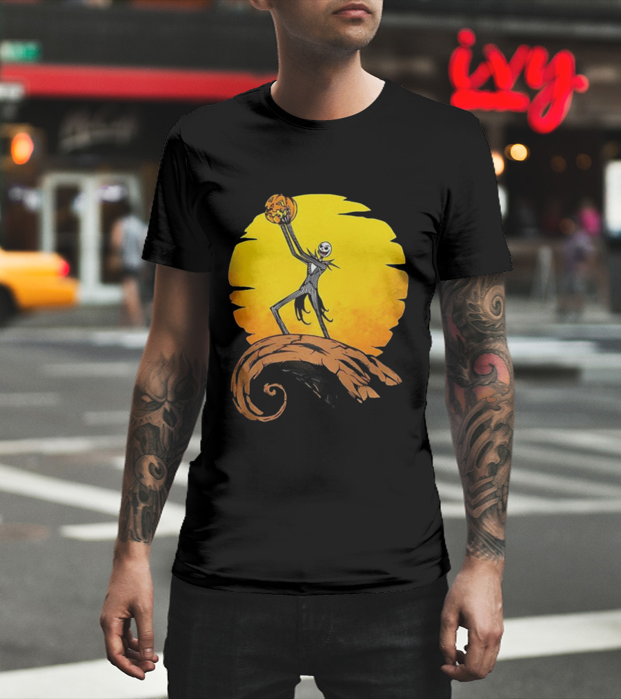 Jack Skellington Halloween Moonlight Pumpkin King T-Shirt