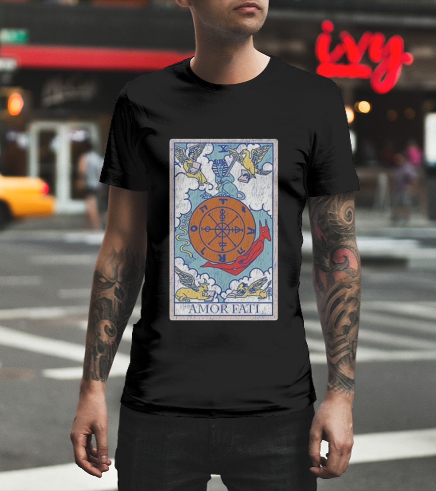 Joe Bartolozzi Amor Fati Wheel Of Fortune Tarot Destiny Unveiled Royal T-Shirt