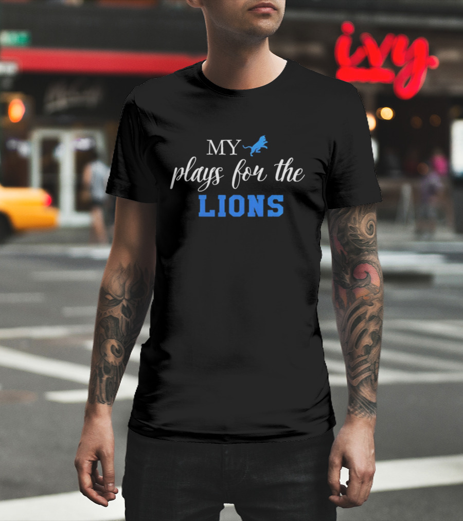 My Plays For The Lions National Cat Day NFL Football 2025 T-Shirt