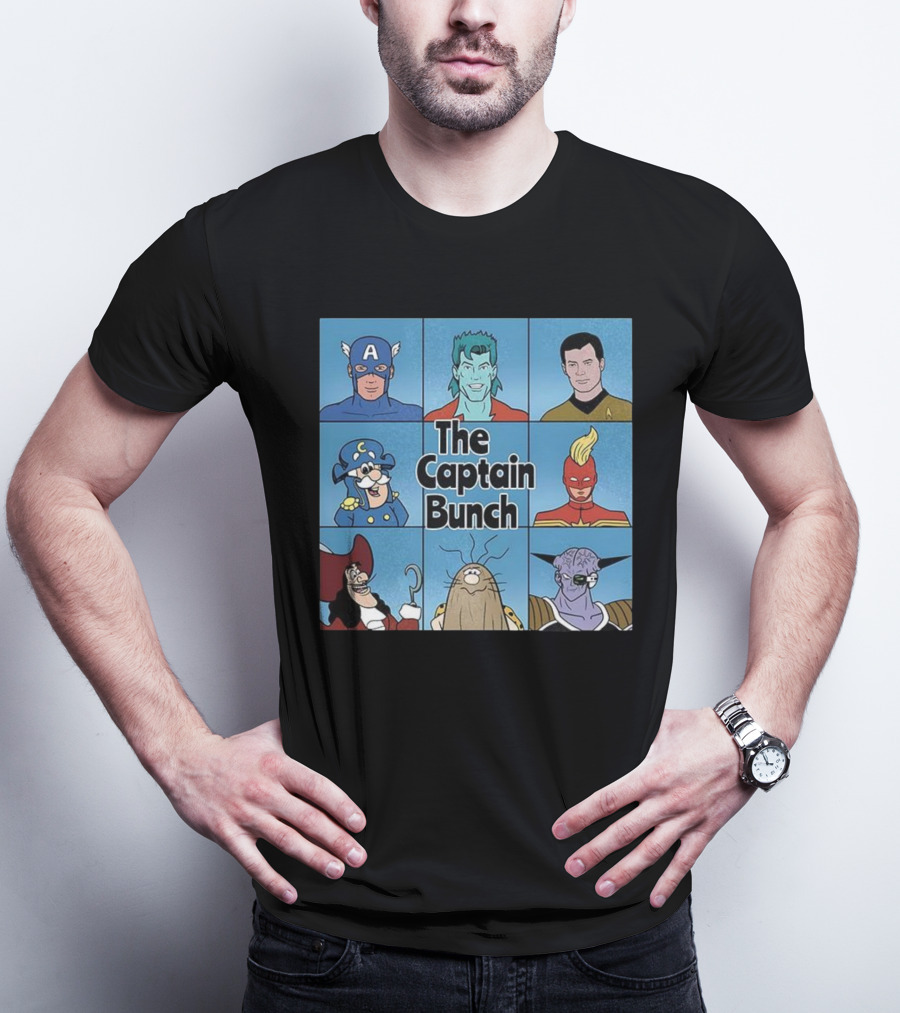 The Captain Bunch The Brady Bunch Cartoon Characters Inspired Design T-Shirt
