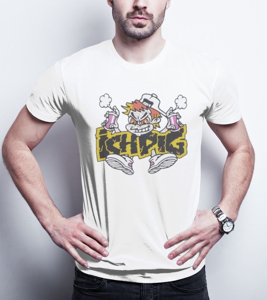 ICH-PIG Aeroboy Graffiti Character Streetwear Collection T-Shirt