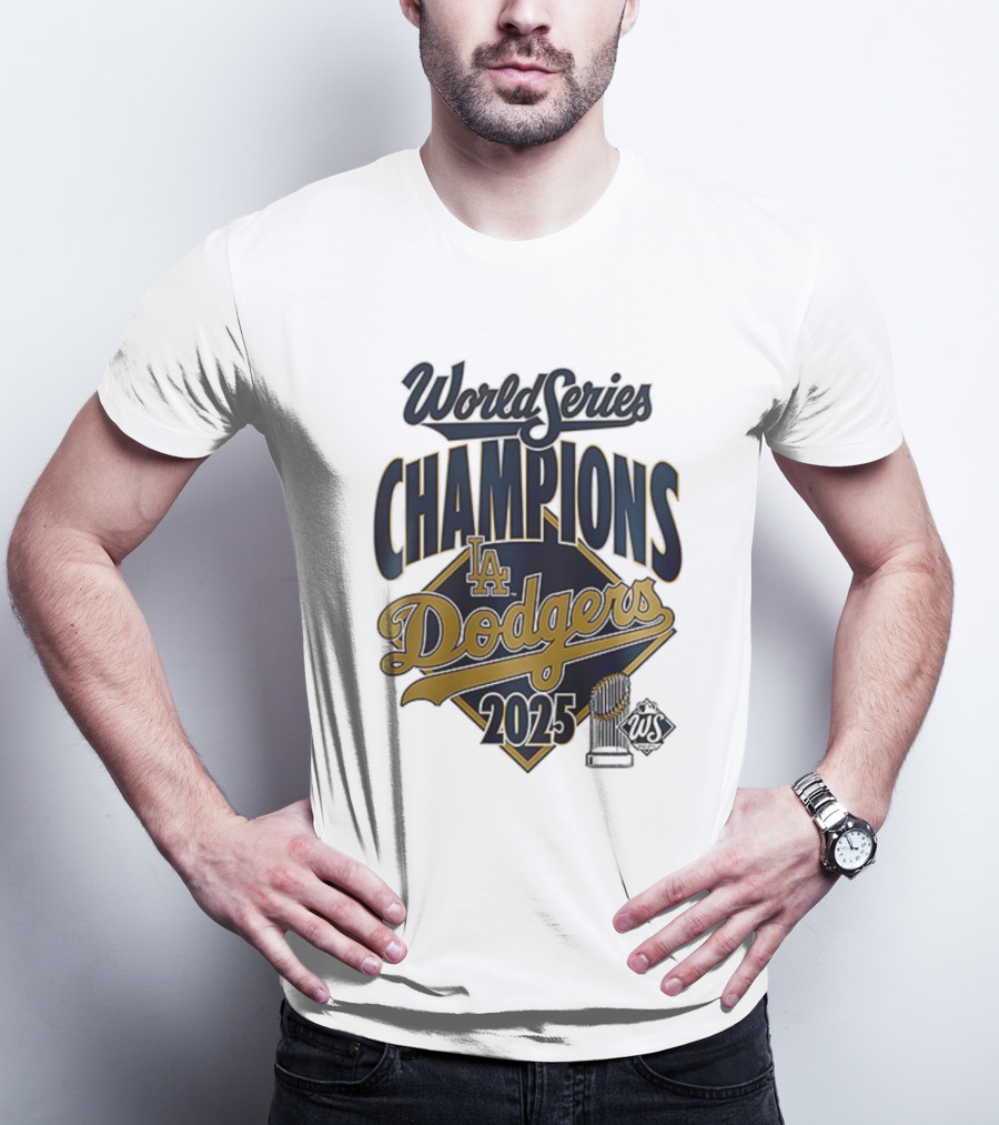 Los Angeles Dodgers 2025 World Series Champions Team Signature T-Shirt