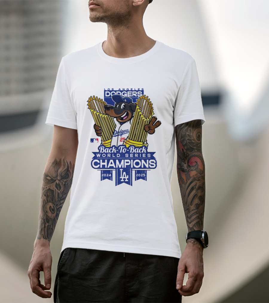 Los Angeles Dodgers Back-to-Back World Series Champions 2024-2025 T-Shirt