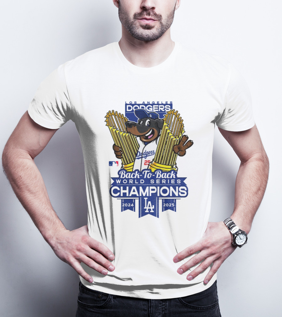 Los Angeles Dodgers Back-to-Back World Series Champions 2024-2025 T-Shirt
