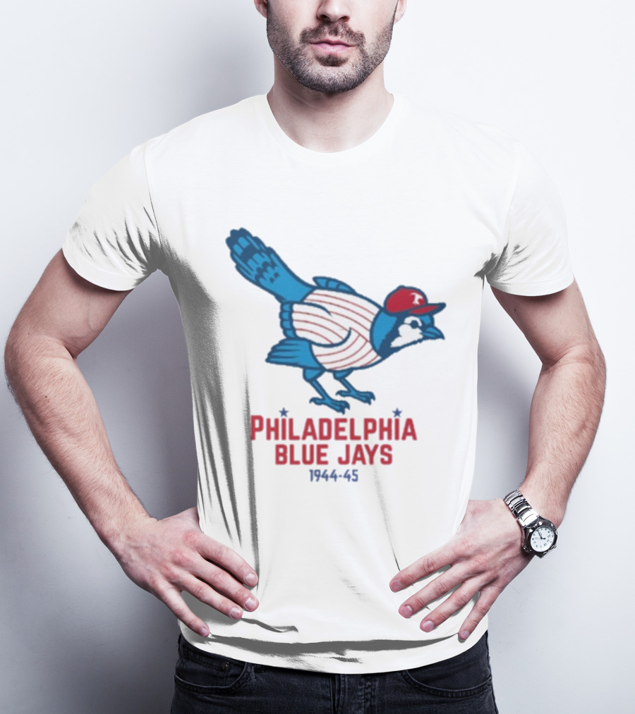 Philadelphia Blue Jays 1944-1945 Mascot Collaboration Phillies Blue Jays T-Shirt