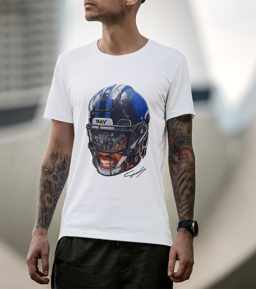 Zay Flowers Big Face Helmet Ravens Football T-Shirt