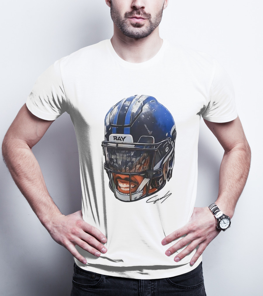 Zay Flowers Big Face Helmet Ravens Football T-Shirt