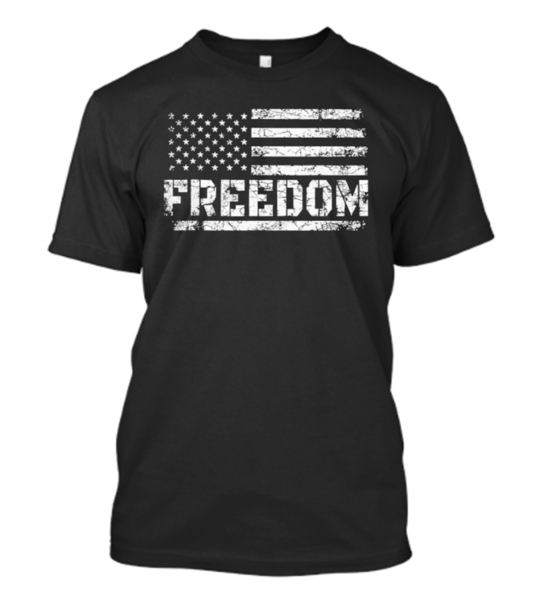 USA Flag Distressed Freedom Grunge Style T-Shirt