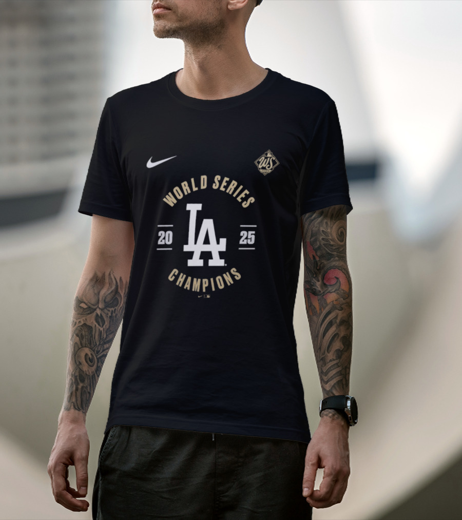 Los Angeles Dodgers Nike World Series 2025 Champions LA T-Shirt