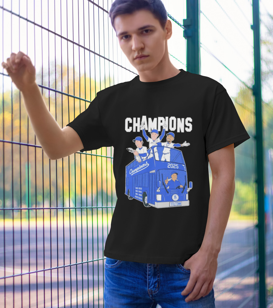 Los Angeles Dodgers Champions 2025 Yoshinobu Yamamoto Shohei Ohtani Mookie Betts Titletown T-Shirt