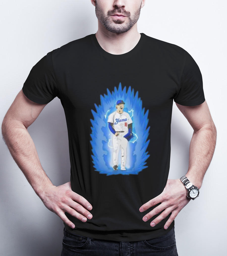 Yoshinobu Yamamoto Super Saiyan Yama 18 Los Angeles Dodgers T-Shirt