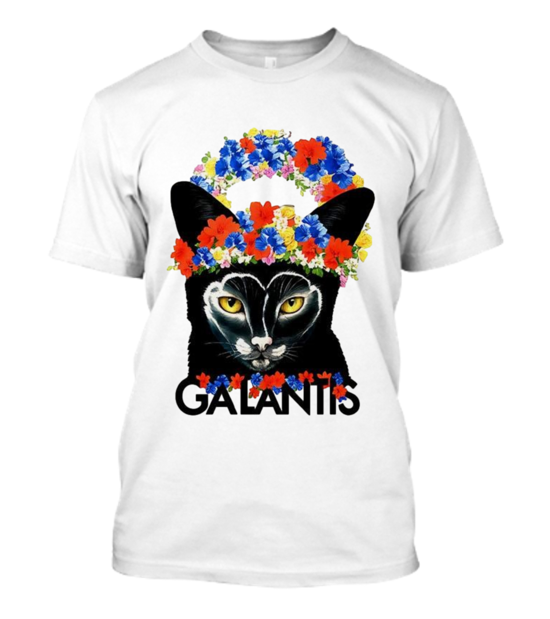 Midsommer Galantis Cat Floral Festival Headpiece T-Shirt