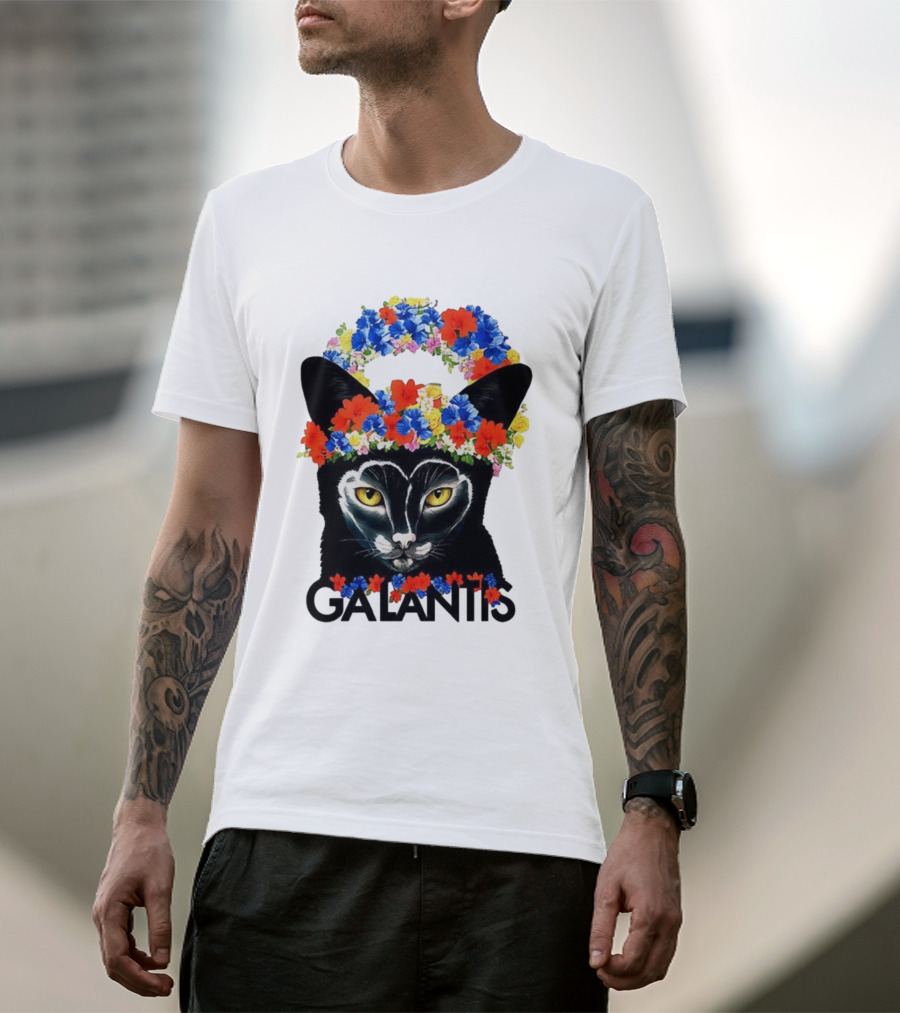 Midsommer Galantis Cat Floral Festival Headpiece T-Shirt