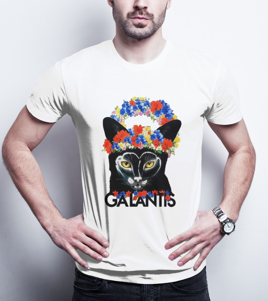 Midsommer Galantis Cat Floral Festival Headpiece T-Shirt