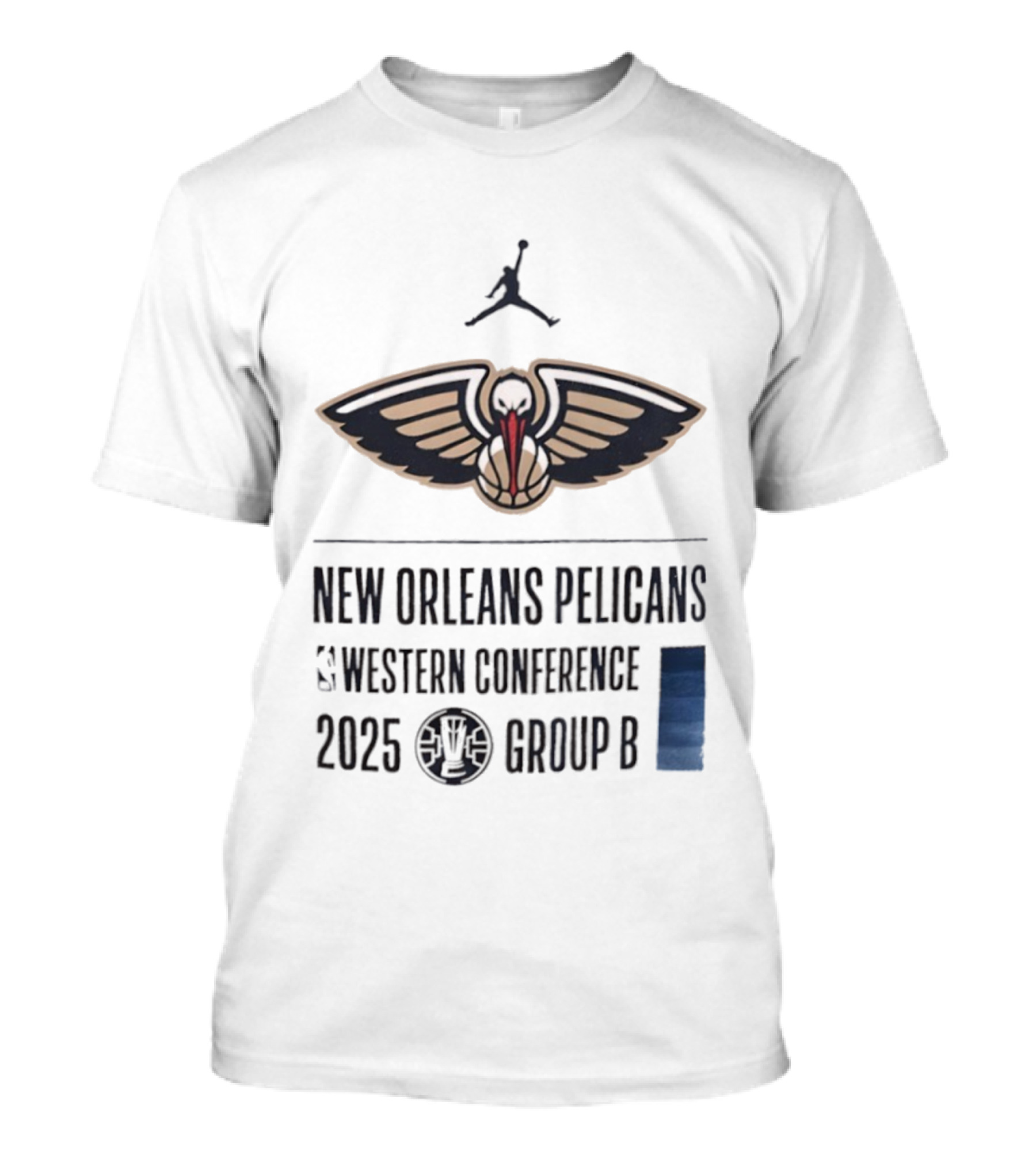 New Orleans Pelicans Western Conference 2025 Group B Jordan Brand Collaboration T-Shirt
