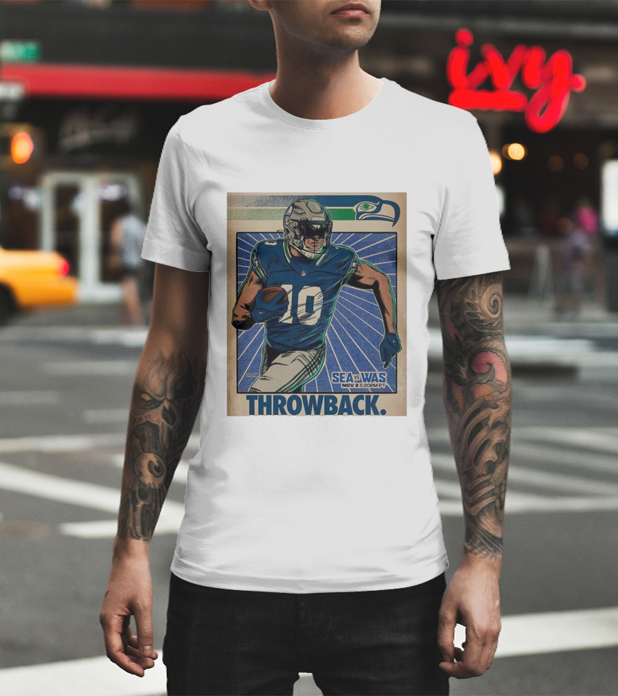 Seattle Seahawks Vs Washington Commanders Nov 2 Throwback NFL 2025 T-Shirt