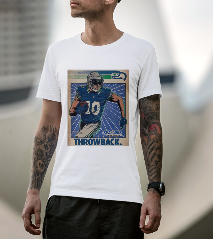 Seattle Seahawks Vs Washington Commanders Nov 2 Throwback NFL 2025 T-Shirt