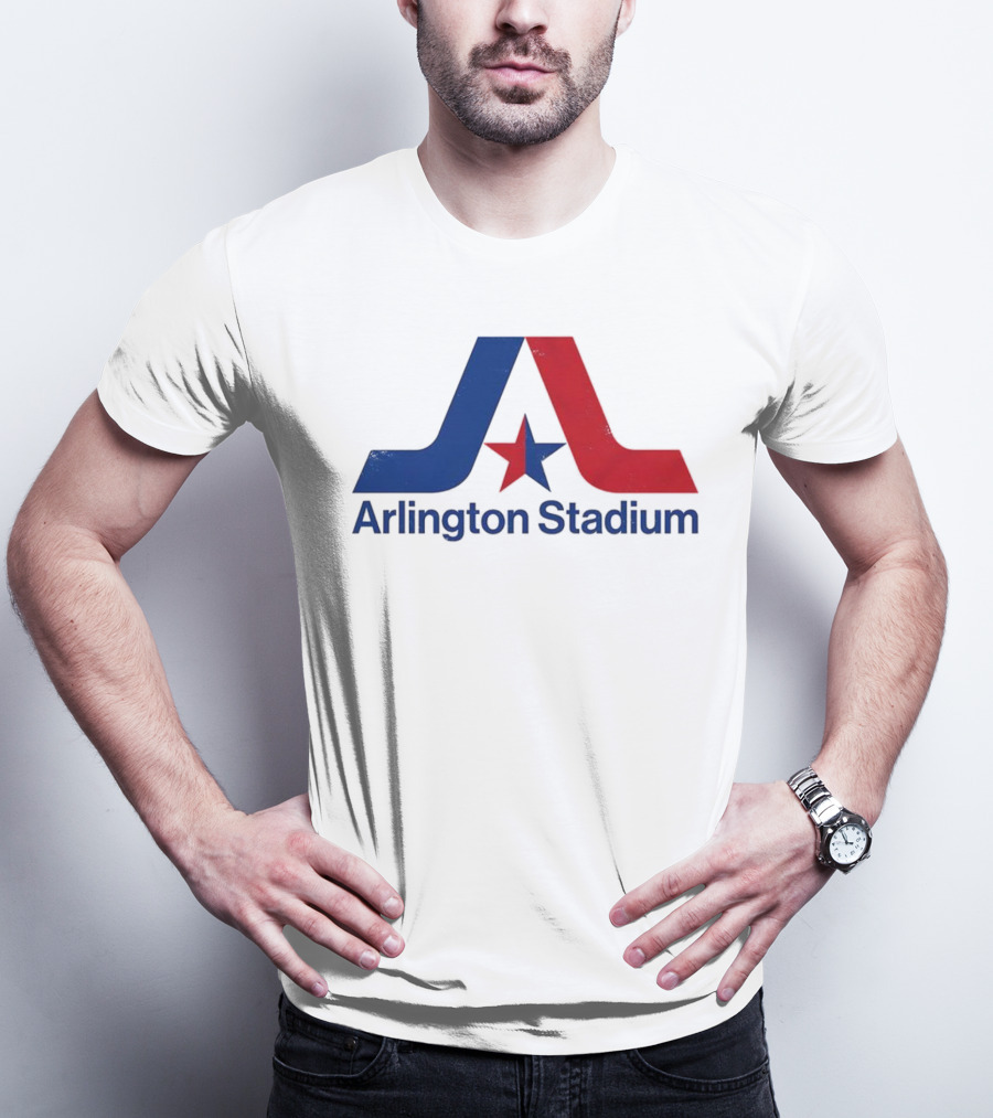 Texas Rangers Arlington Stadium Vintage Star Emblem T-Shirt