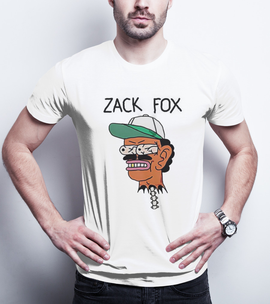 Zack Fox Bug-Eyed Head With Cap And Spinal Detail T-Shirt