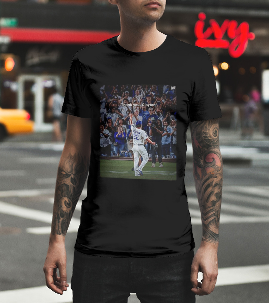 Thank You Clayton Kershaw 22 Crowd Tribute T-Shirt