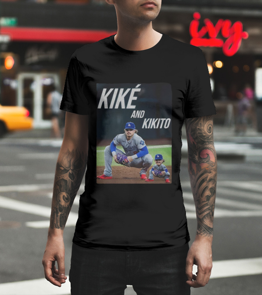 Dodgers Kiké And Kikito Photo T-Shirt