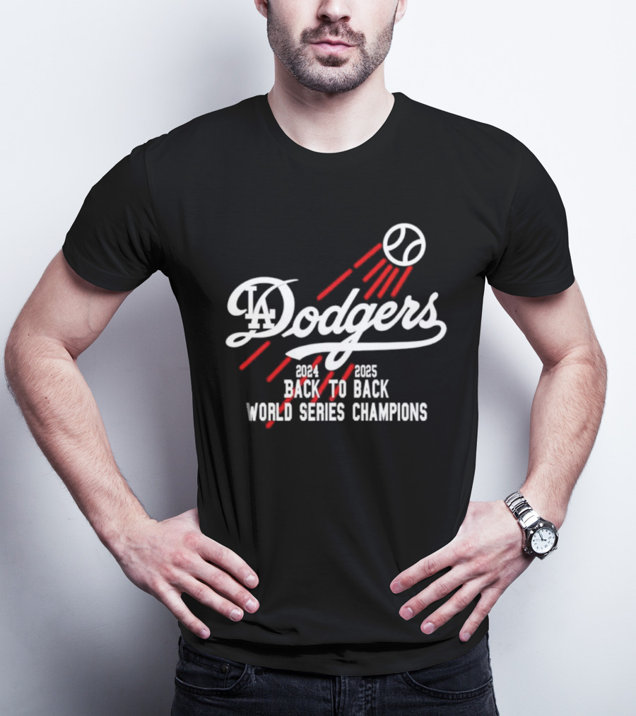 LA Dodgers 2024 2025 Back To Back World Series Champions T-Shirt