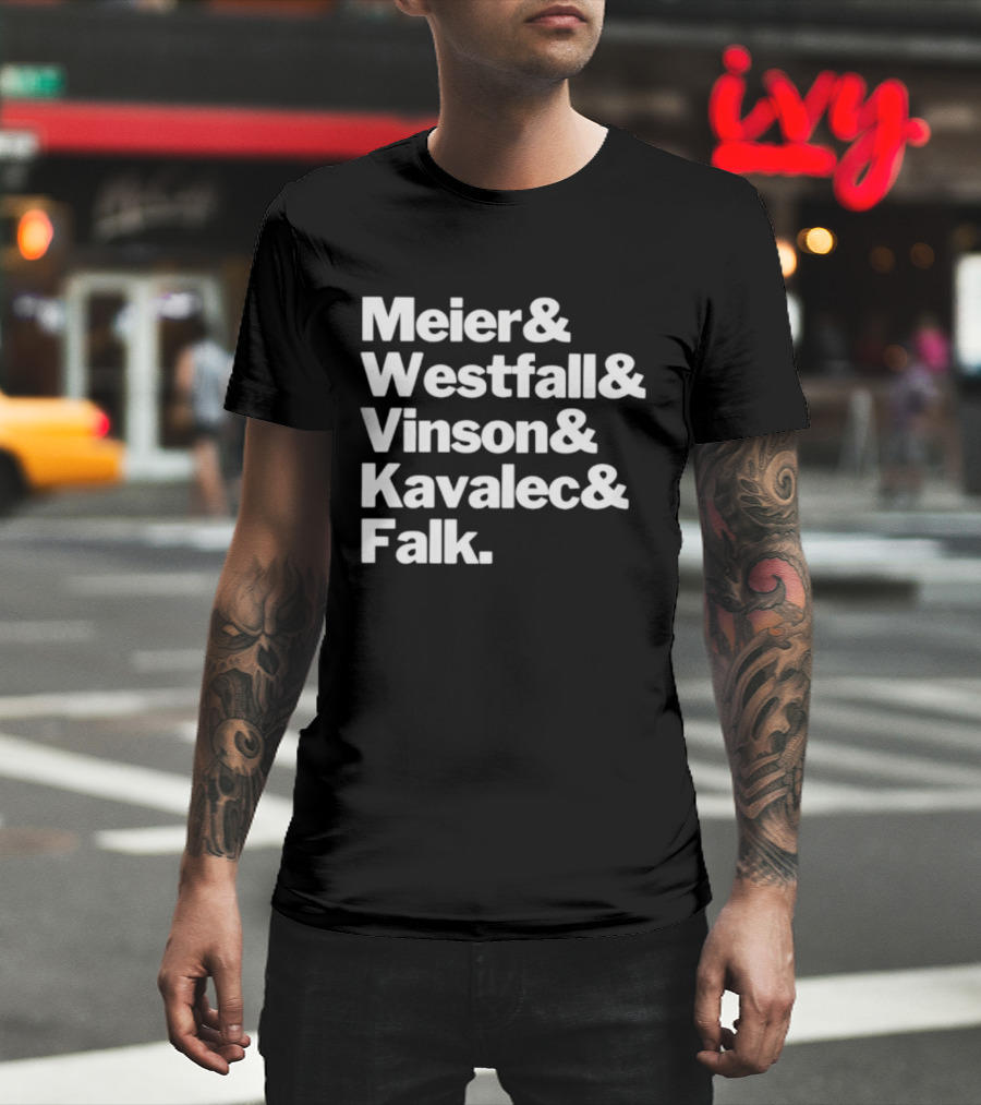 Meier Westfall Vinson Kavalec Falk Team Names Collaboration T-Shirt
