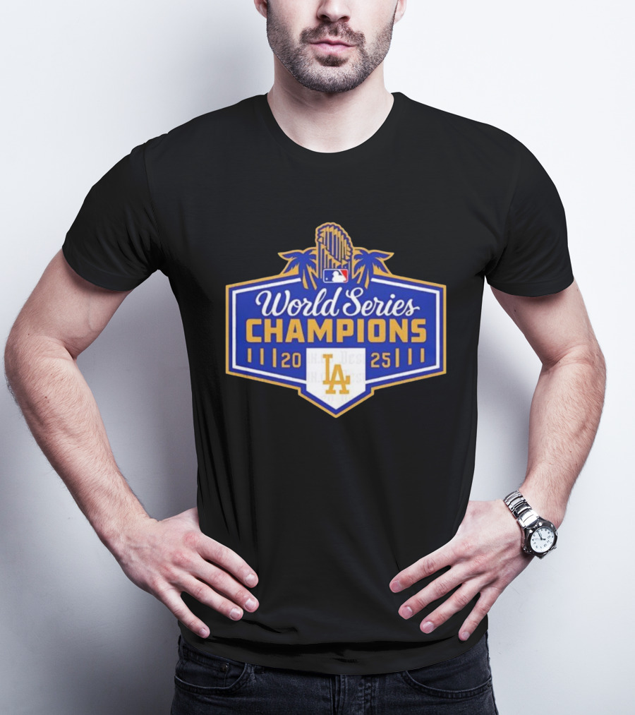 World Series Champions 2025 LA Dodgers MLB Logo T-Shirt