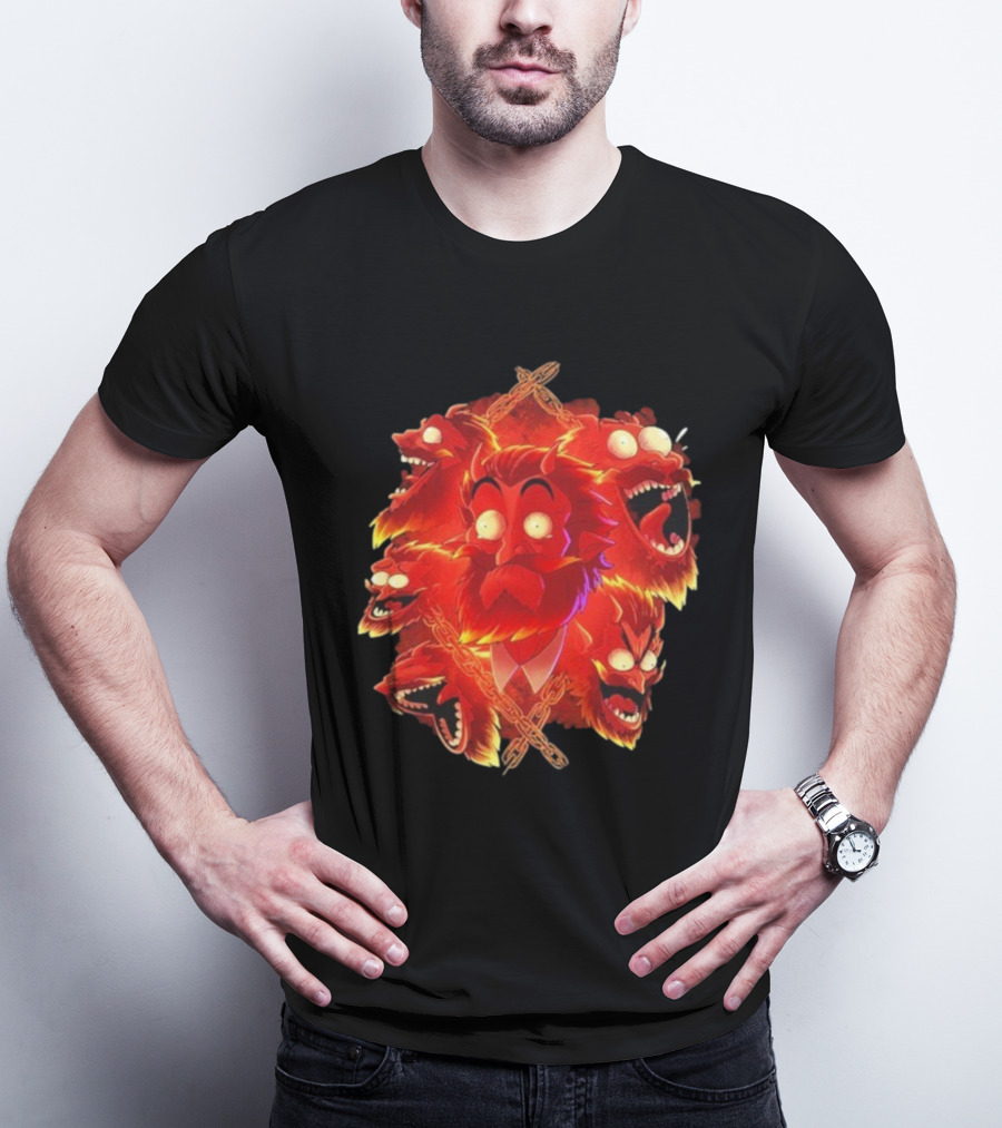 Legends Of Avantris Gideon Laughing Fiery Demon Faces T-Shirt