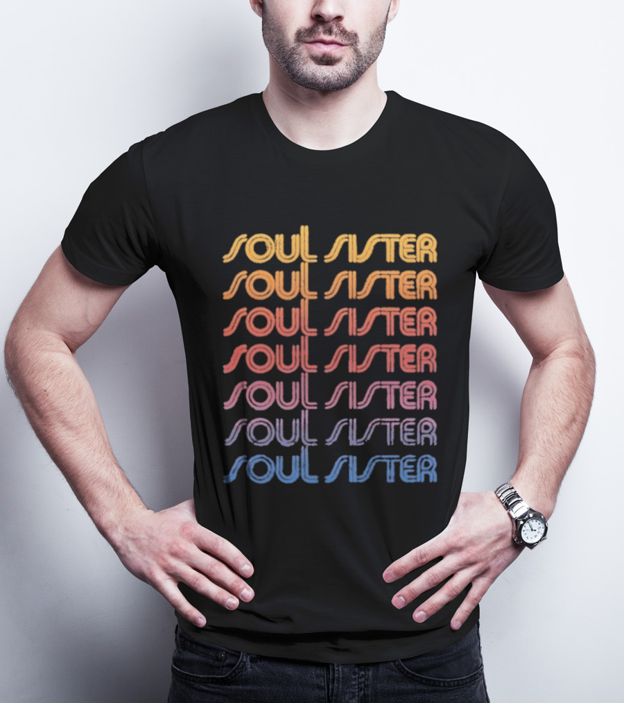 Soul Sister Train Repeat Motivation Multicolor Gradient T-Shirt