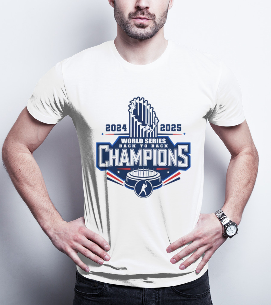 Los Angeles Dodgers World Series Back To Back 2024 2025 Champions MLB T-Shirt