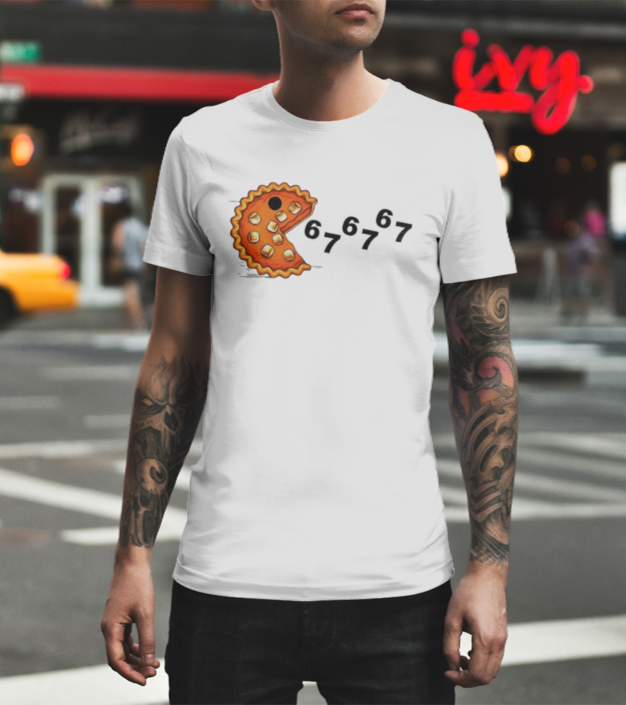 Pacman Pumpkin Pie Eating Ghosts Happy Fall Meme 67 T-Shirt