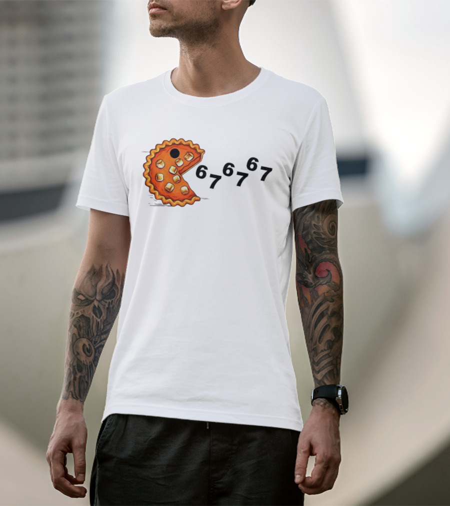 Pacman Pumpkin Pie Eating Ghosts Happy Fall Meme 67 T-Shirt