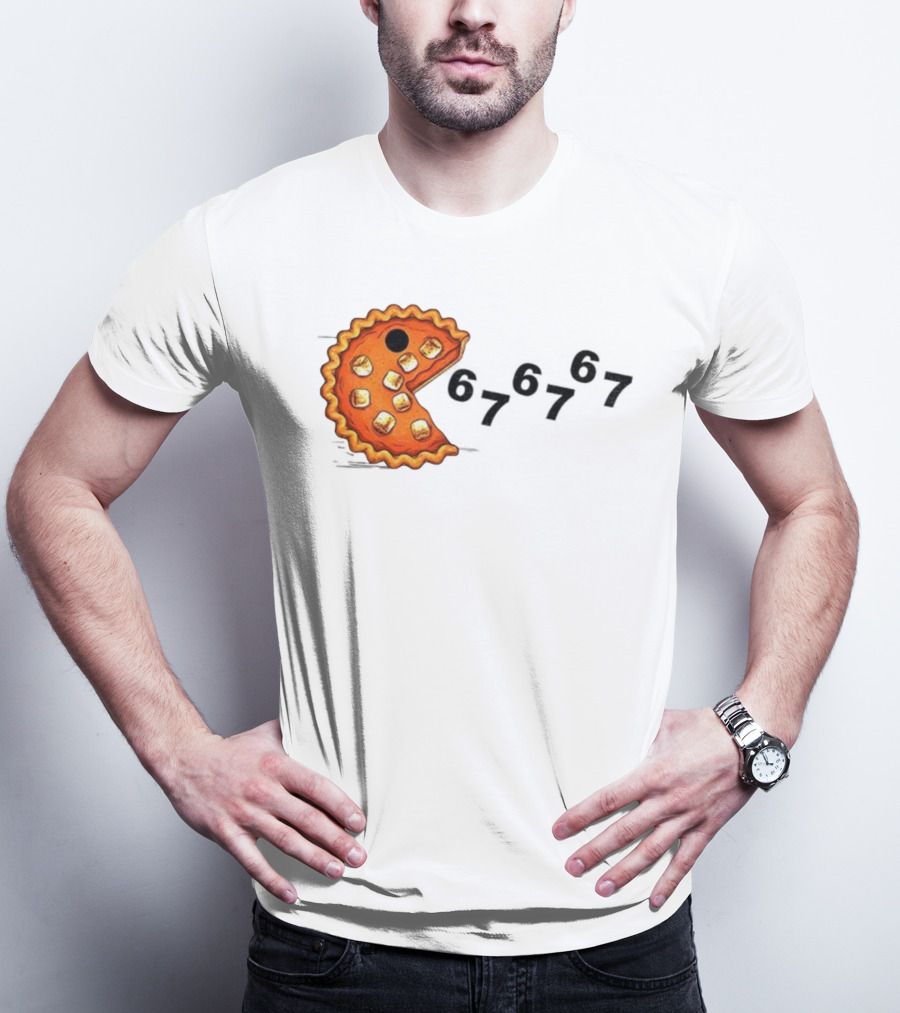 Pacman Pumpkin Pie Eating Ghosts Happy Fall Meme 67 T-Shirt