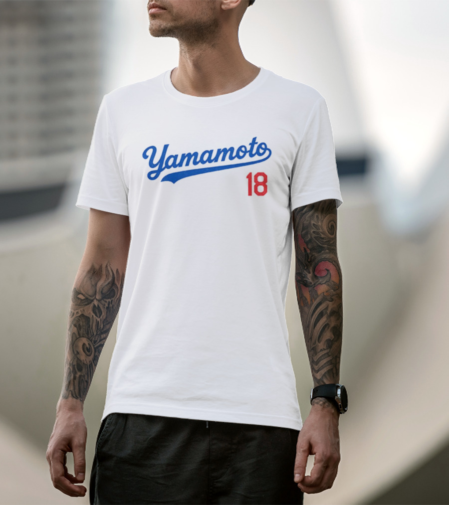 Yamamoto 18 Los Angeles Dodgers MLB Baseball World Champions T-Shirt