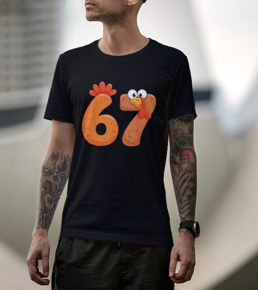 67 Thanksgiving Turkey Cool Fall Farm Fun T-Shirt