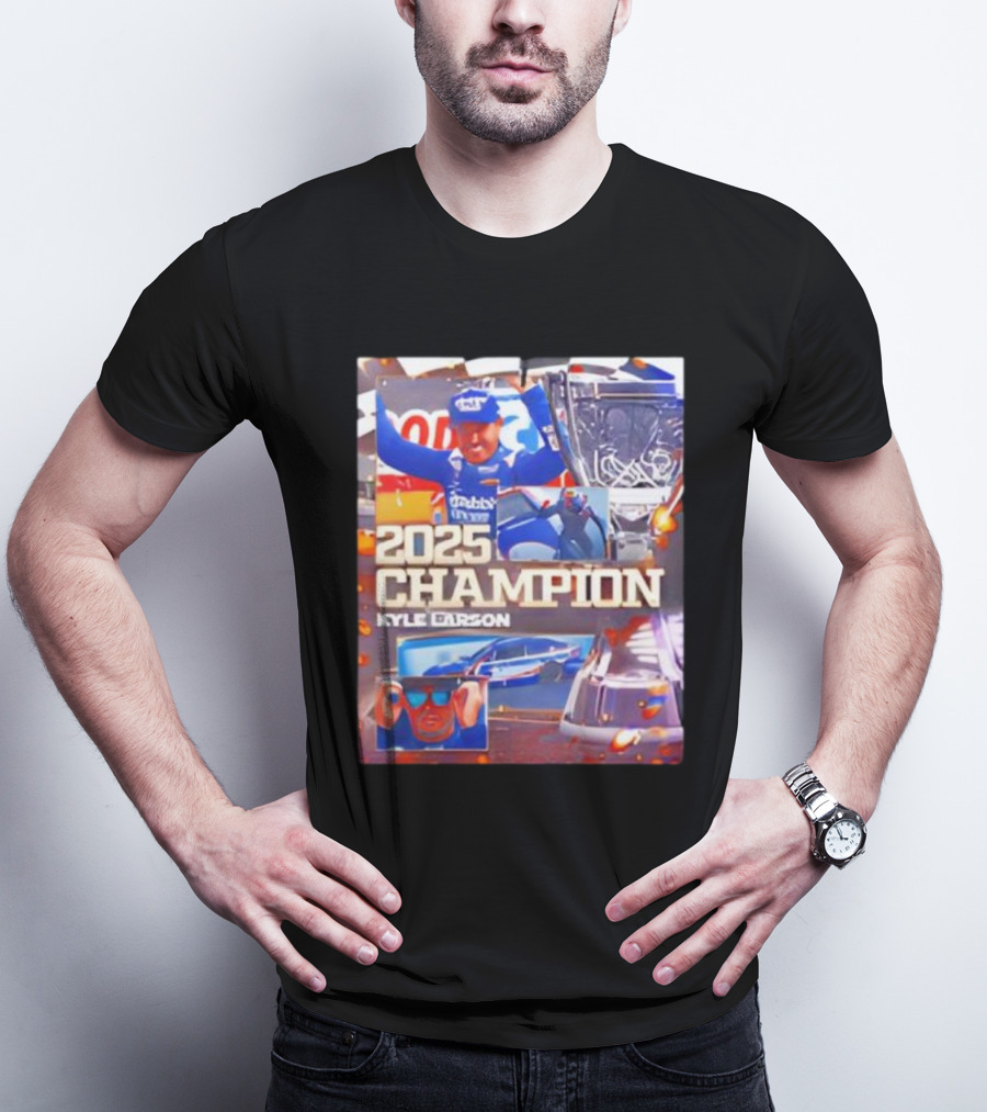 2025 Champion Kyle Larson NASCAR Cup Series Win Racing Victory T-Shirt
