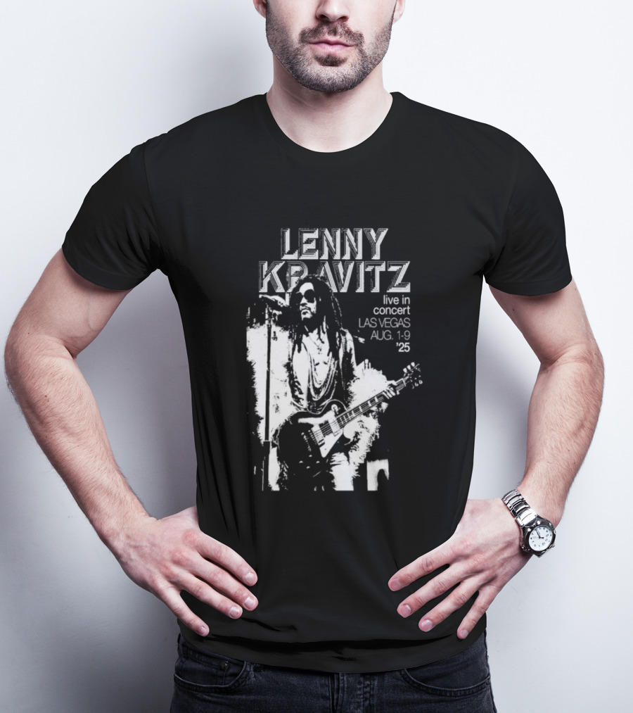 Lenny Kravitz Live In Concert Las Vegas Aug 10 2025 Tour T-Shirt