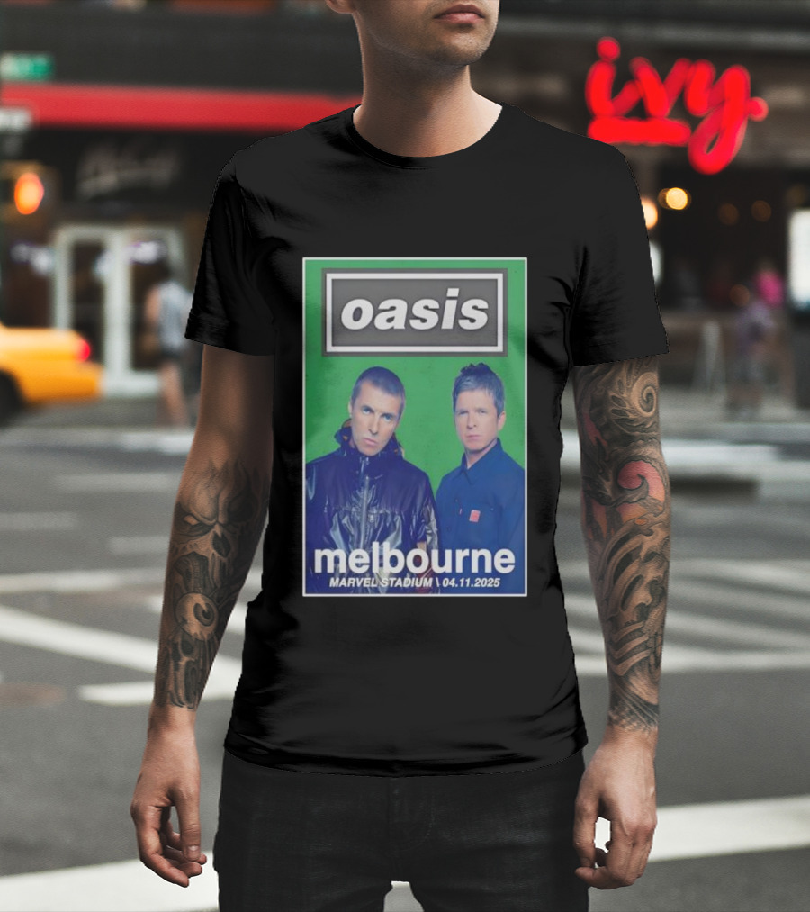 Oasis Melbourne November 4 2025 Marvel Stadium T-Shirt