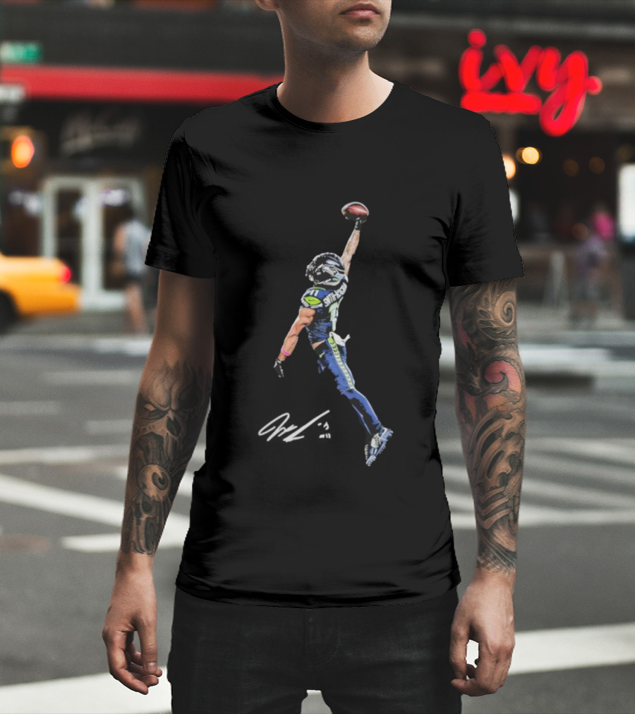 Smith-Njigba Signature Catch Seattle Football T-Shirt