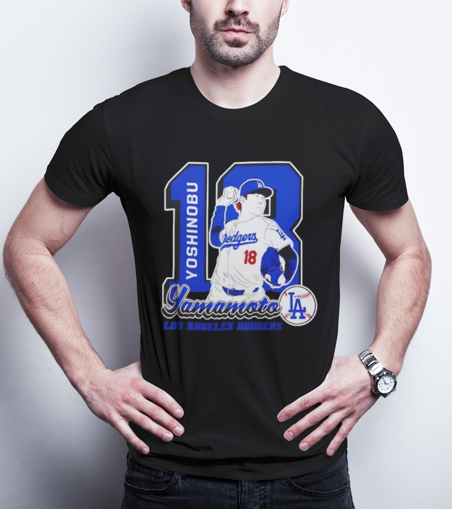 Yoshinobu Yamamoto Dodgers 18 LA Baseball 2025 T-Shirt