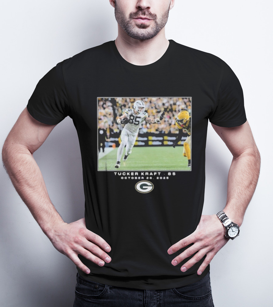 Tucker Kraft 85 Green Bay Packers NFL October 26 2025 Week 8 T-Shirt