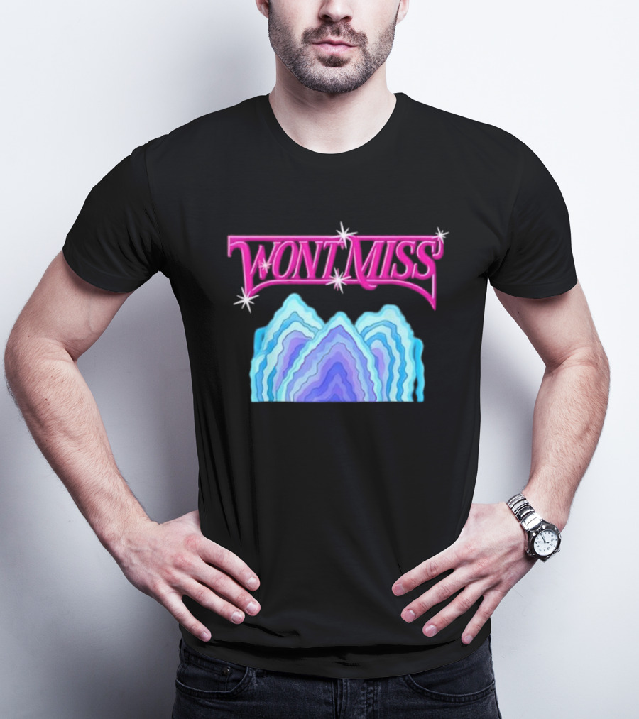 Won't Miss Blink Neon Mountain Waves T-Shirt
