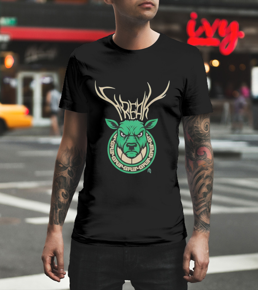 Freak Milwaukee Bucks Giannis Antetokounmpo Deer Player T-Shirt