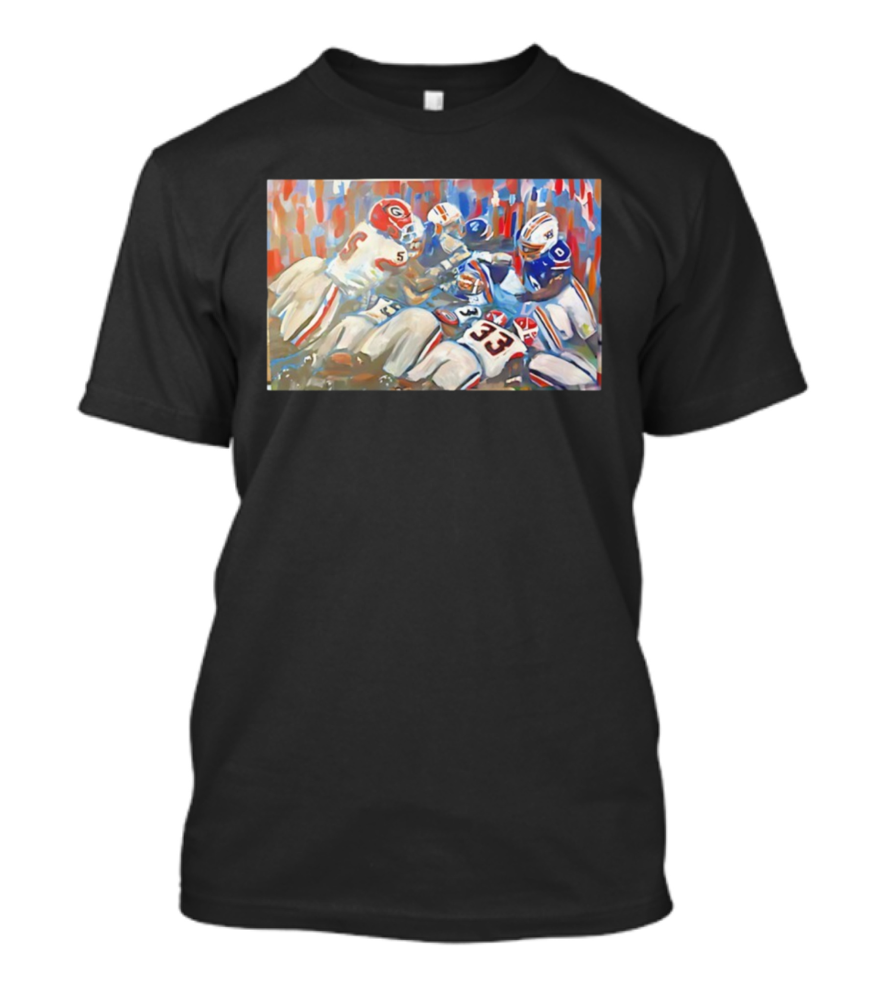 Georgia Vs Auburn Historic Gridiron Clash Power Passion And Glory In American Football Battle T-Shirt