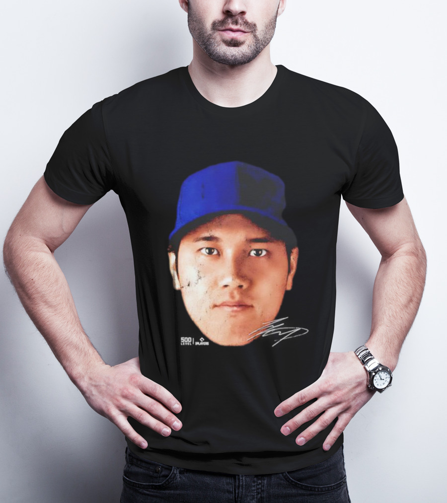 Shohei Ohtani Los Angeles Vintage Head Signature T-Shirt