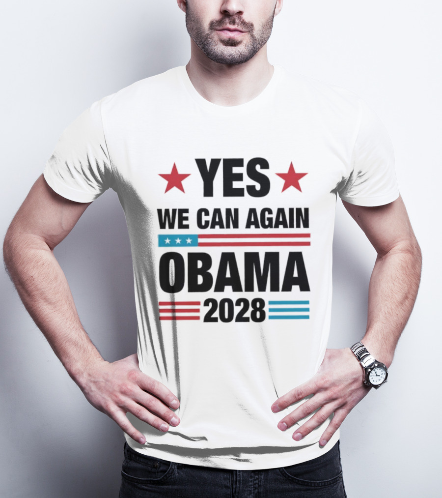 Yes We Can Again Obama 2028 Political Campaign T-Shirt