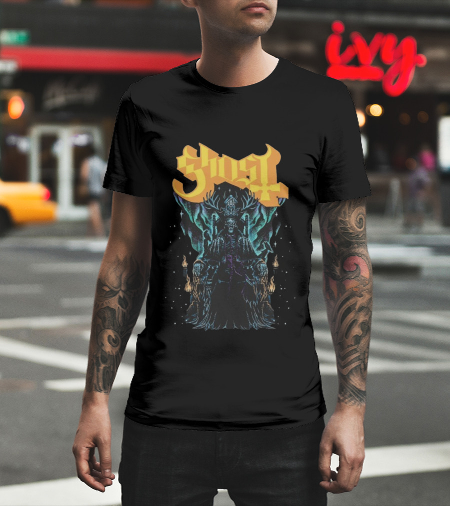 Ghost Solstace King Gothic Throne Artwork T-Shirt