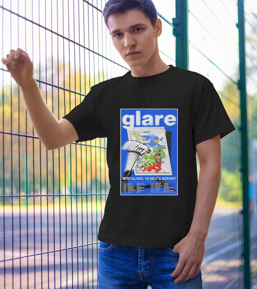 Glare Tour December 2025 With Glixen VS Self MSPAINT Concert Dates T-Shirt