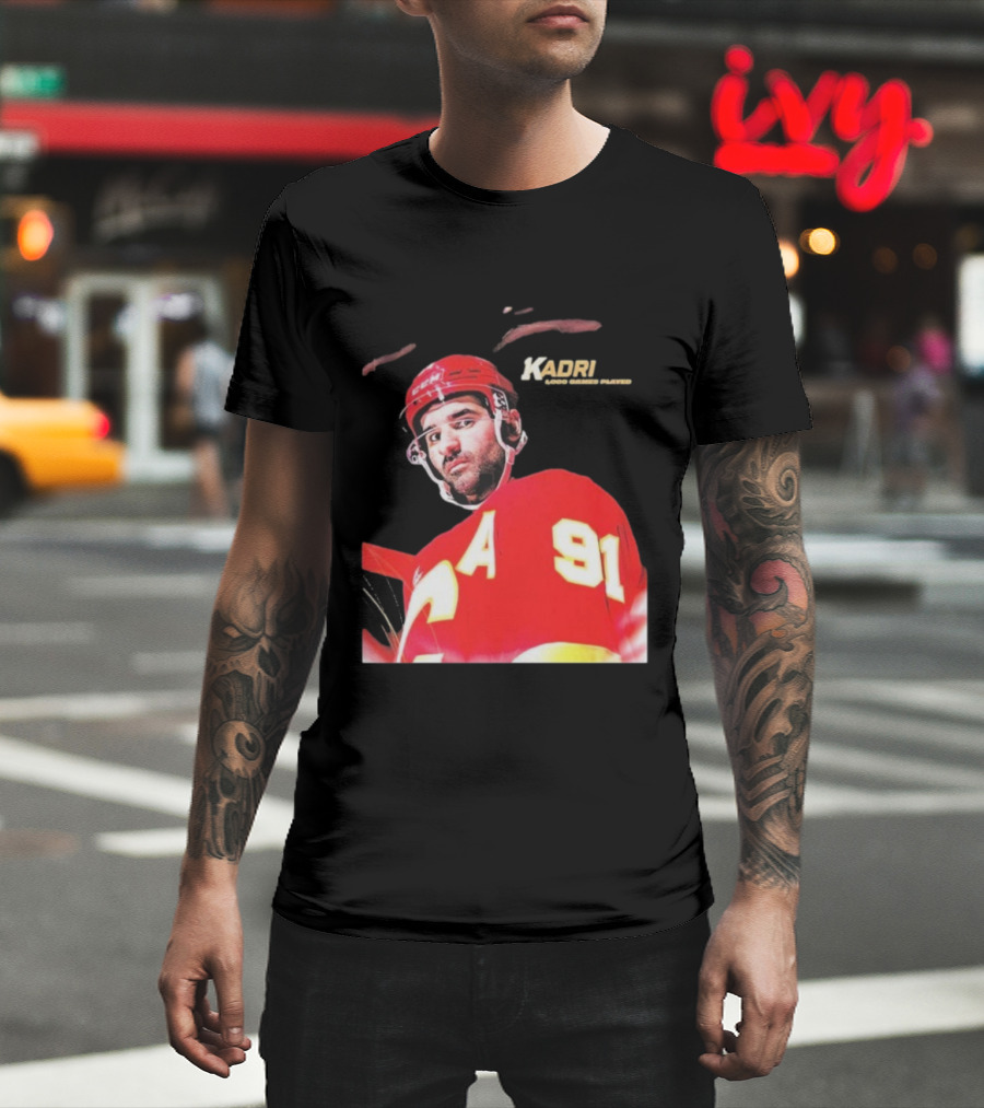 Kadri Calgary Hockey 91 Achievement Milestone T-Shirt